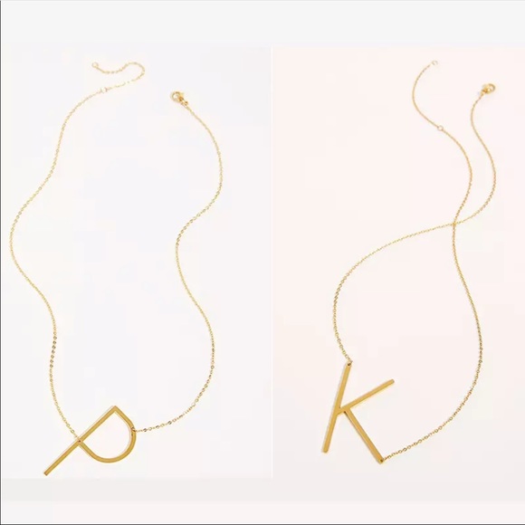 Jewelry | Rose Gold Color Letter P Name Initial Necklace | Poshmark